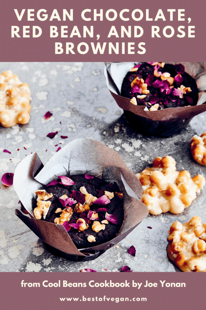 Chocolate, Red Bean, and Rose Brownies - Best of Vegan